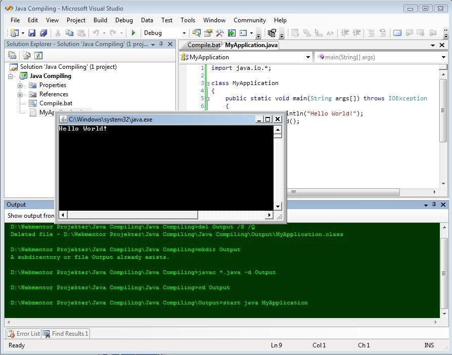 Compiling Java In Visual Studio Mark S Rasmussen